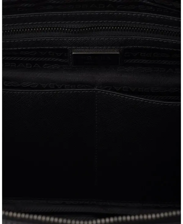 Prada Re-nylon And Saffiano Leather Work Bag