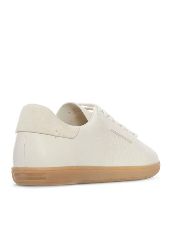 Zegna Low-top Leather Sneakers - Cream