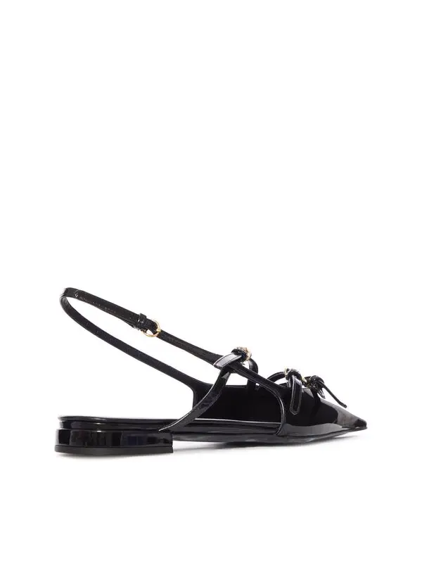 Miu Miu Suede Slingback Ballerinas With Buckles - Black