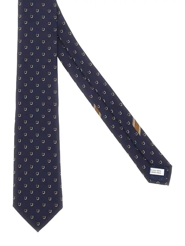 FERRAGAMO Jacquard Gancini Neck Tie