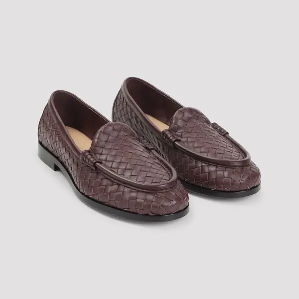 Bottega Veneta Silenzio Supple Intrecciato Loafer - Red