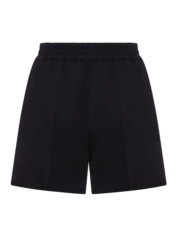 Celine Wool Shorts With Logo Detail - Black