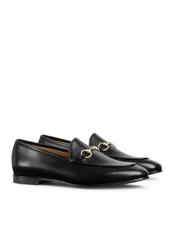 Gucci Jordaan Leather Loafers With Horsebit Detail - Black