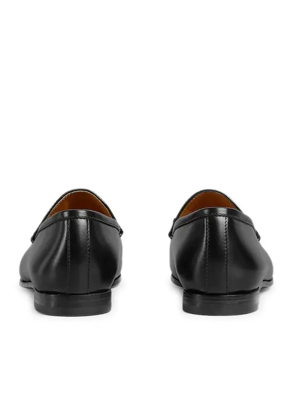 Gucci Jordaan Leather Loafers With Horsebit Detail - Black