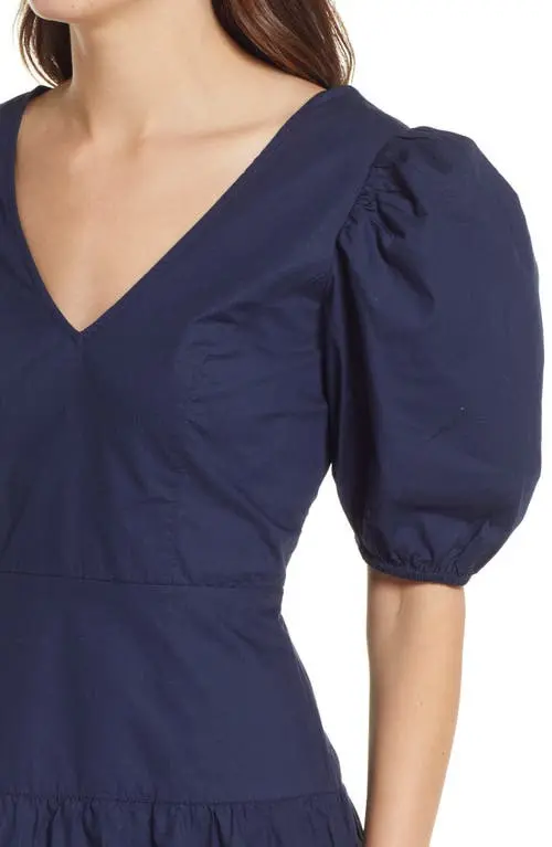 French Connection Birch Poplin Puff Sleeve Mini Dress