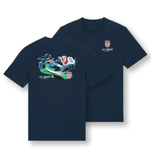 USCAPE APPAREL Usmnt 2026 Host City Los Angeles Script T-shirt - Navy