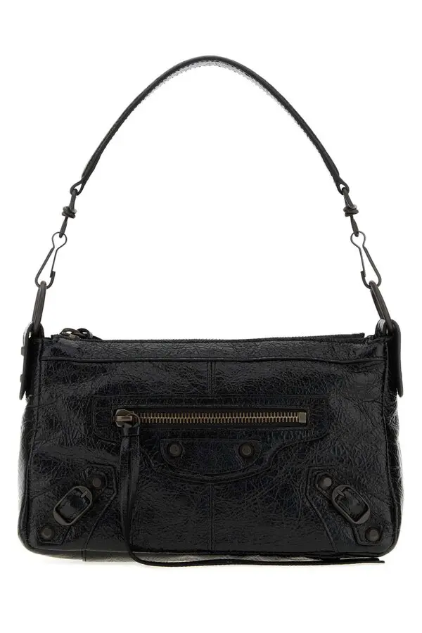 Balenciaga Mini Le City Moto Shoulder Bag - Black
