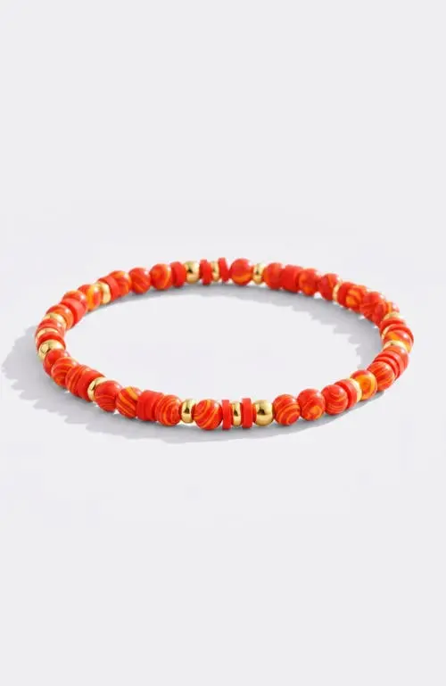 MINT & LILY Stacking Birthstone Beaded Bracelet - July Ruby