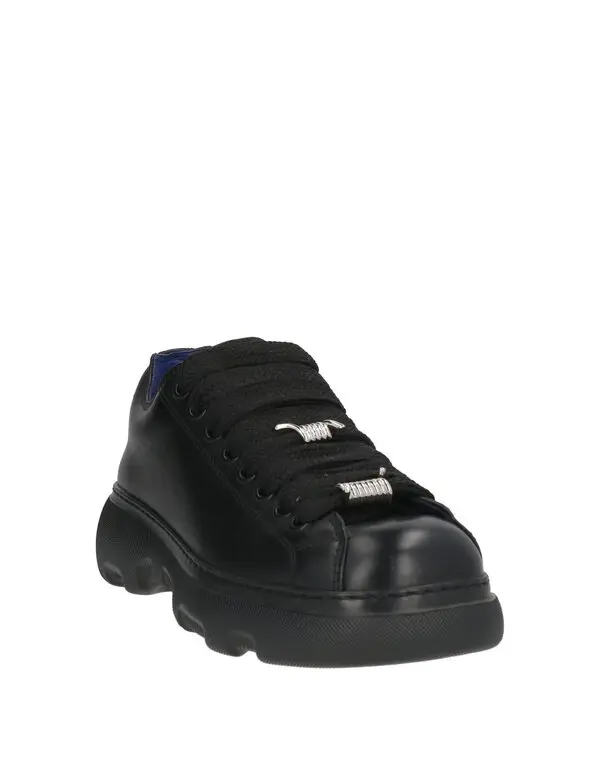 Burberry Leather Low-top Sneakers With Appliqués