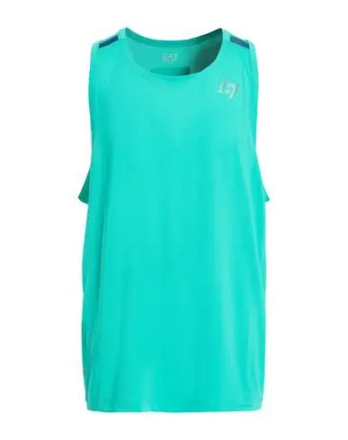 EA7 Tank Top Turquoise Size Polyester, Elastane