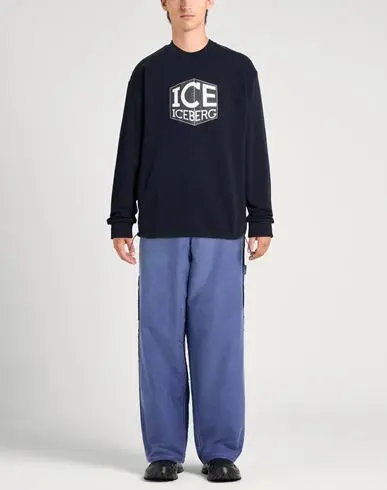 Iceberg Cotton Polyester Sweatshirt With Logo Print And Metallic Trim