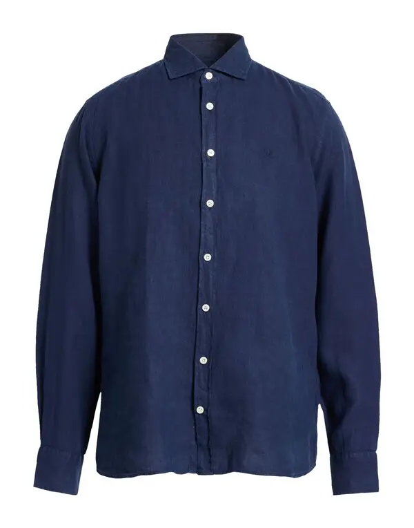 HACKETT Shirt Size Linen - Navy