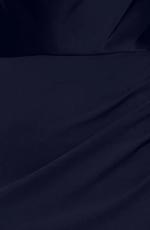 Betsy & Adam Cowl Neck Satin Gown