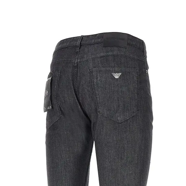 Emporio Armani J06 Slim Fit Stretch Denim Jeans - Black