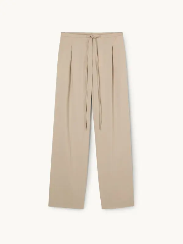 RÓHE Relaxed Drawstring Trousers - Beige
