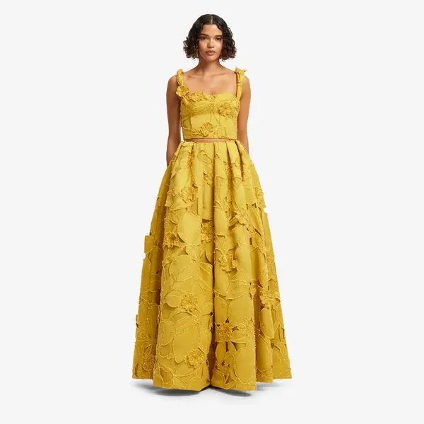 LEO LIN Victoria Embellished Puff Maxi Skirt - Opulence