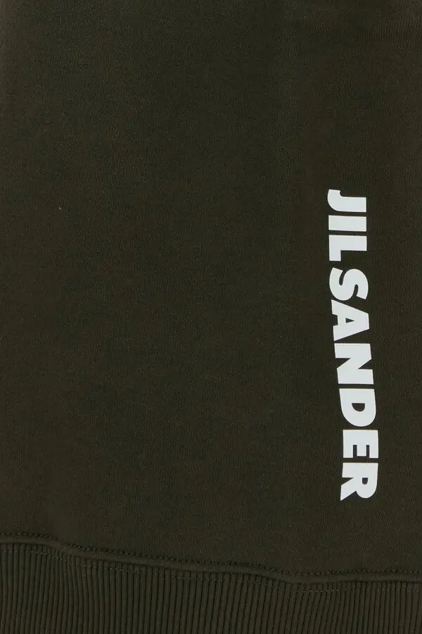 JIL SANDER Olive Cotton Sweatshirt