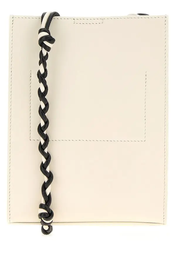 JIL SANDER Ivory Leather Small Tangle Shoulder Bag