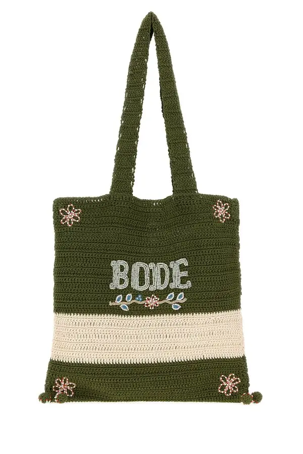 BODE Embroidered Crochet Shopping Bag