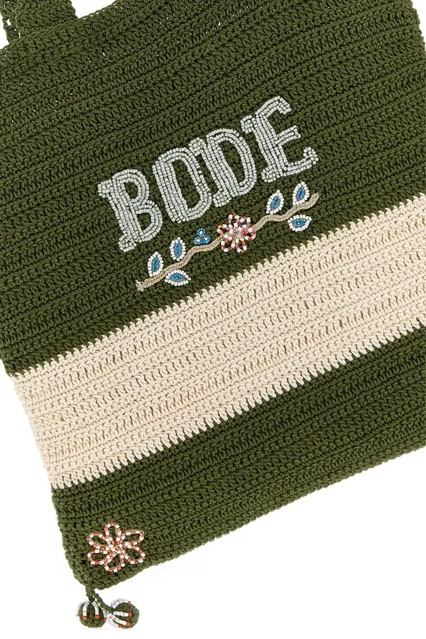 BODE Embroidered Crochet Shopping Bag