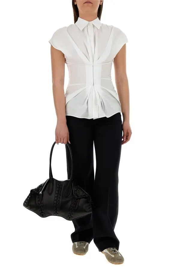 Alexander McQueen Leather Manta Shoulder Bag
