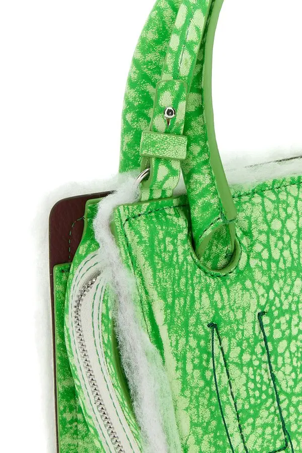 DENTRO Printed Leather Mini Otto Handbag