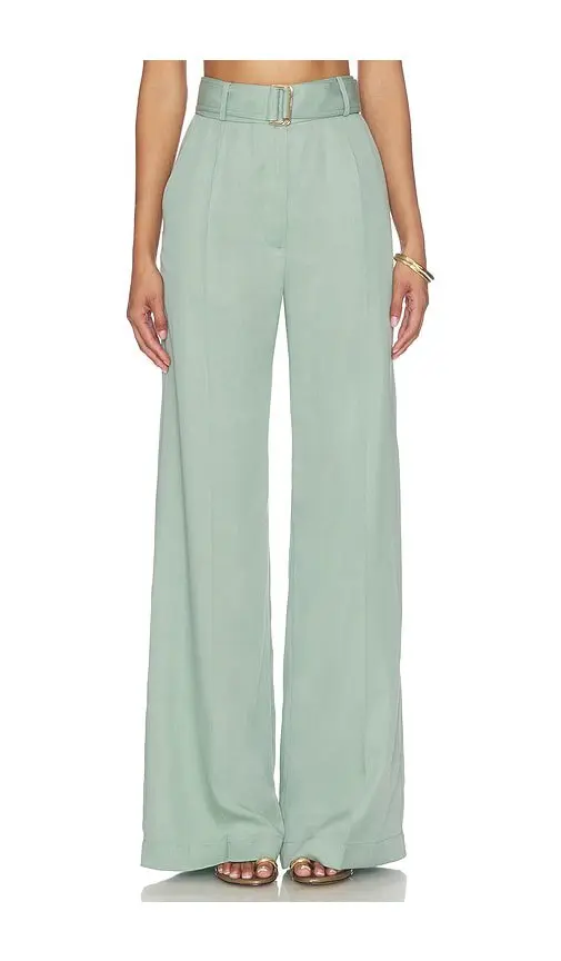 Matthew Bruch Belted Wide Leg Trouser