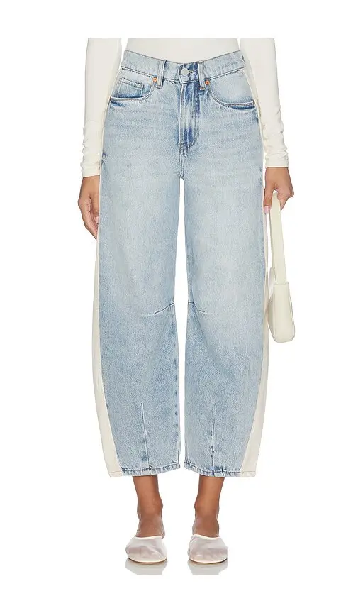 Blanknyc Barrel Leg Jean In Blue - Self Care