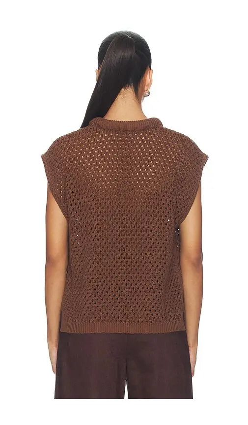 PISTOLA Beck Open Knit Cropped Sweater
