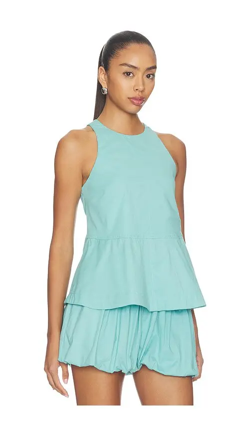ALIGNE Carlos Poplin Peplum Top