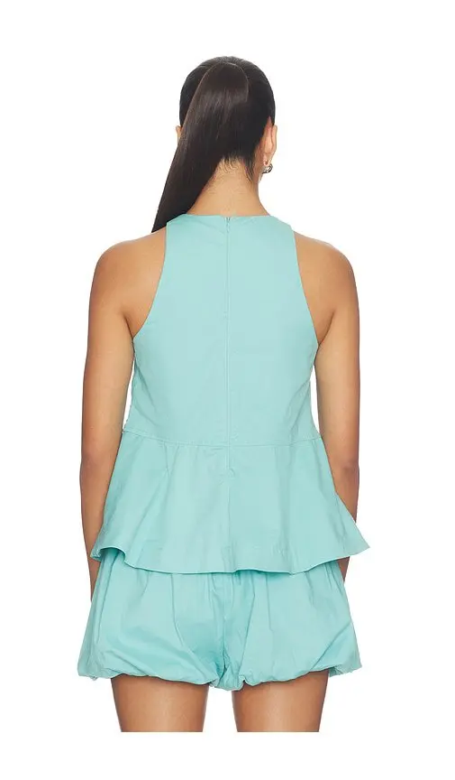 ALIGNE Carlos Poplin Peplum Top