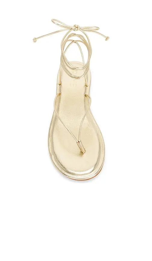 Raye Zabel Metallic Leather Lace-up Ankle Sandals