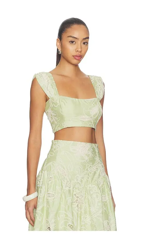 ESPECIA Margarita Lace-up Back Crop Top