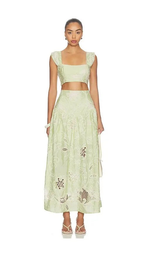 ESPECIA Margarita Lace-up Back Crop Top