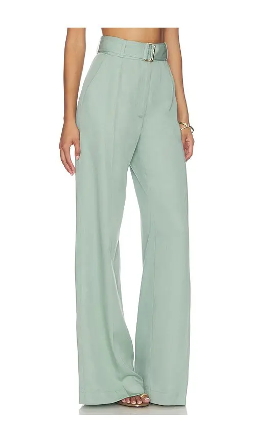 Matthew Bruch Belted Wide Leg Trouser