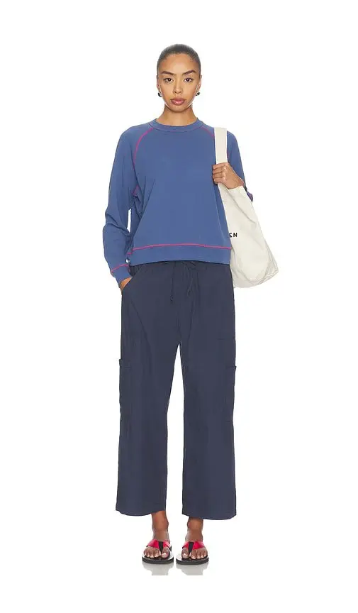 Donni. Eco-terry Contrast Stitch Sweatshirt