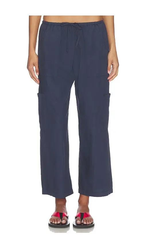 Donni. The Pop Drawstring Cargo Pant - Midnight