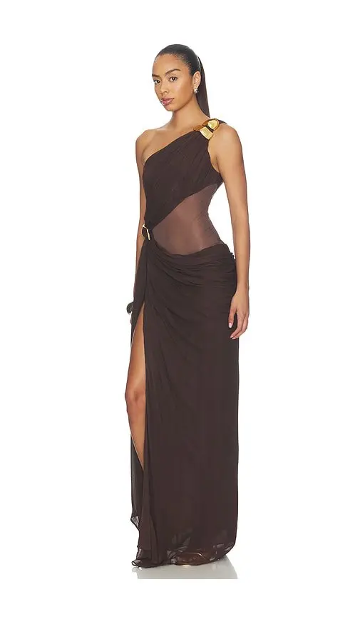Cult Gaia Genista Dress In Brown