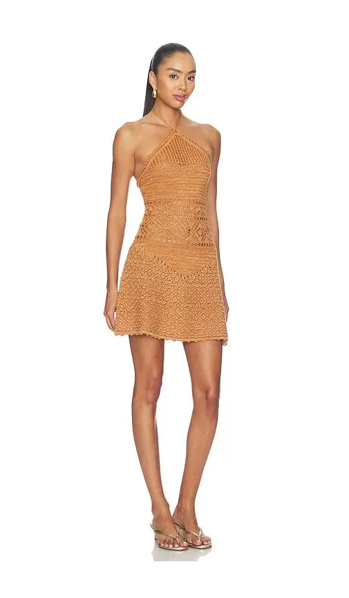 Retrofete Florentina Crochet Halterneck Dress