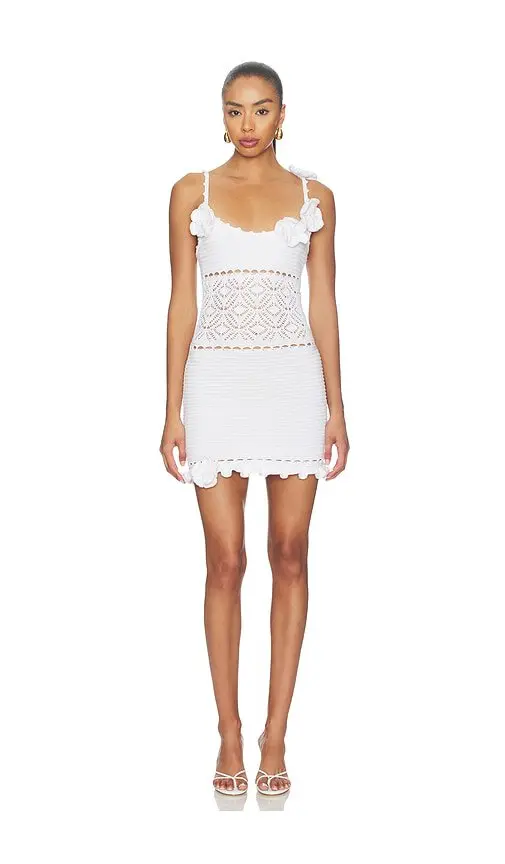 Retrofete Orleane Crochet Dress - White