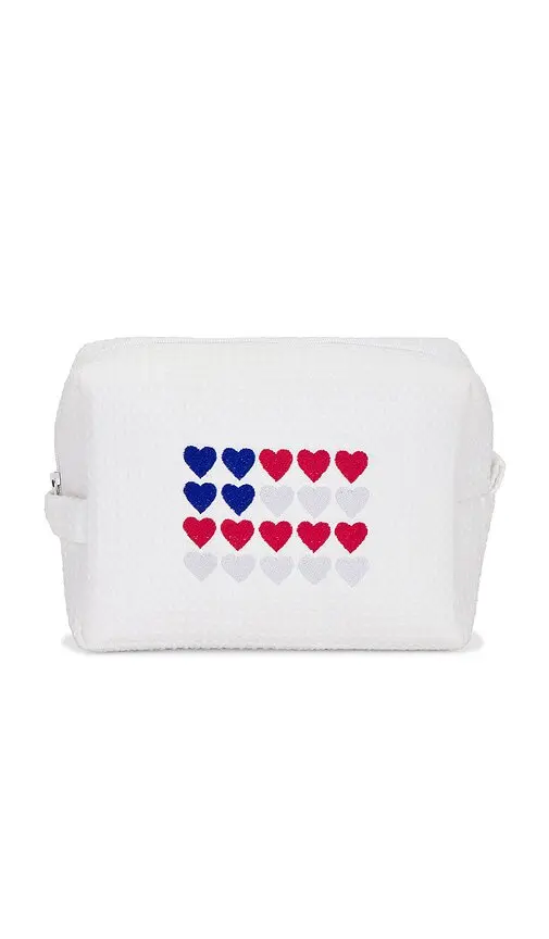 ABBODE July 4th Heart Flag Waffle Pouch
