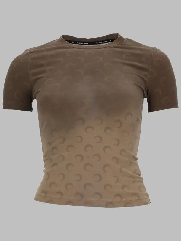 MARINE SERRE Faded Moon T-shirt - Cream