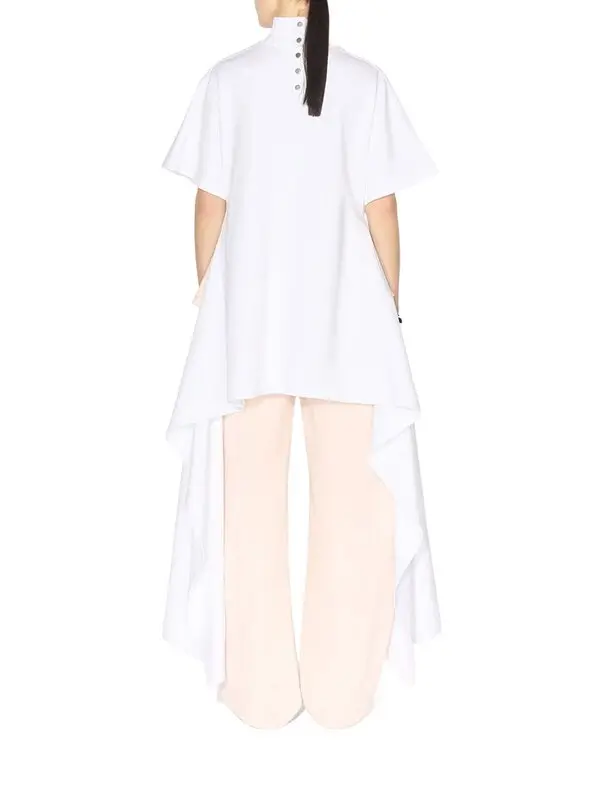 Alaïa Asymmetrical Cotton Jersey T-shirt - White