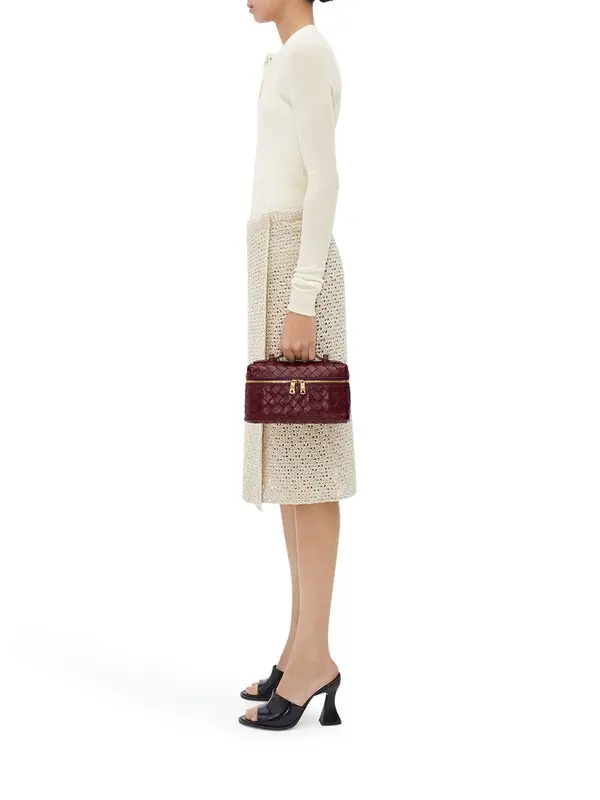 Bottega Veneta Mini Intrecciato Leather Beauty Case - Multicolor