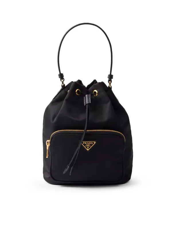 Prada Duet Re-nylon Bucket Bag - Black