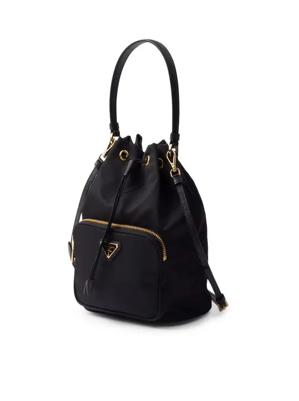 Prada Duet Re-nylon Bucket Bag - Black