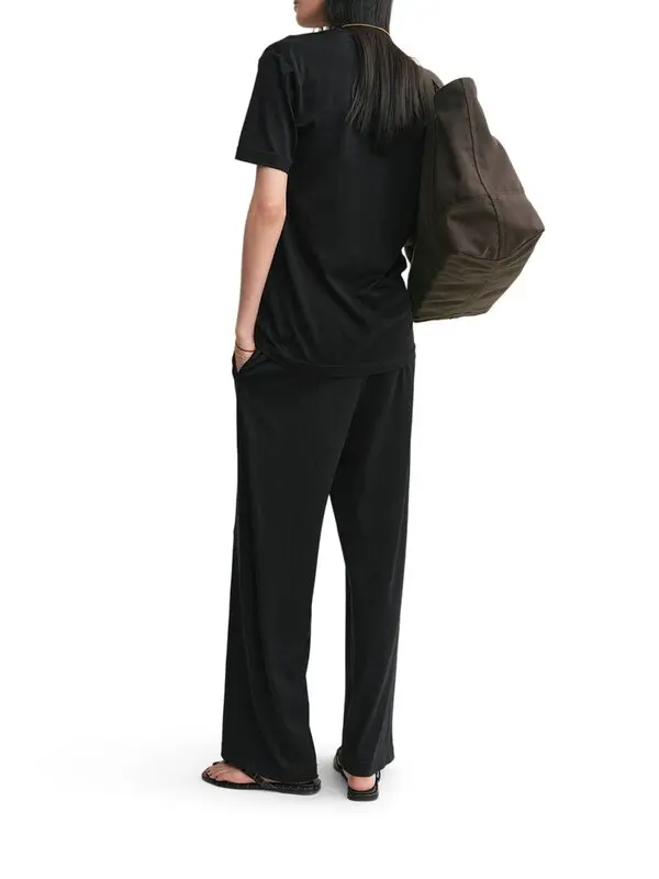 TOTEME Cotton And Silk Deep U-neck T-shirt