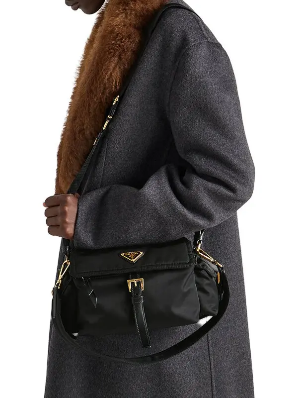 Prada Explore Medium Re-nylon Bag With Flap