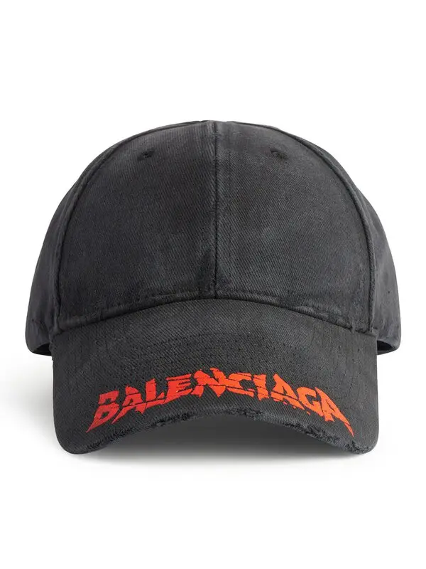 Balenciaga Cotton Drill Logo Hat - Black