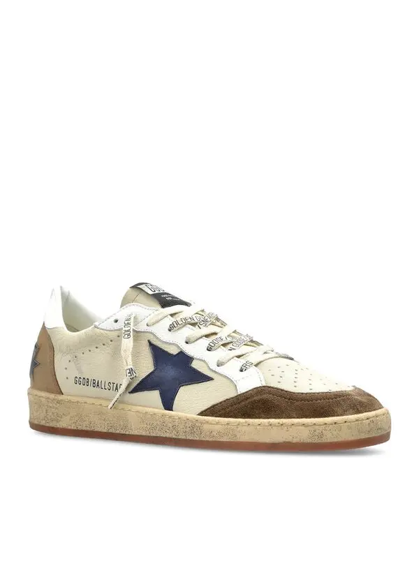 GOLDEN GOOSE Ball-star Distressed Leather Sneakers